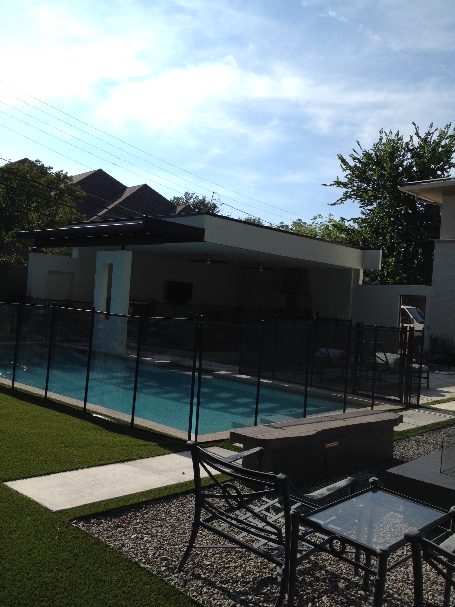 Black Pool Fence Photos